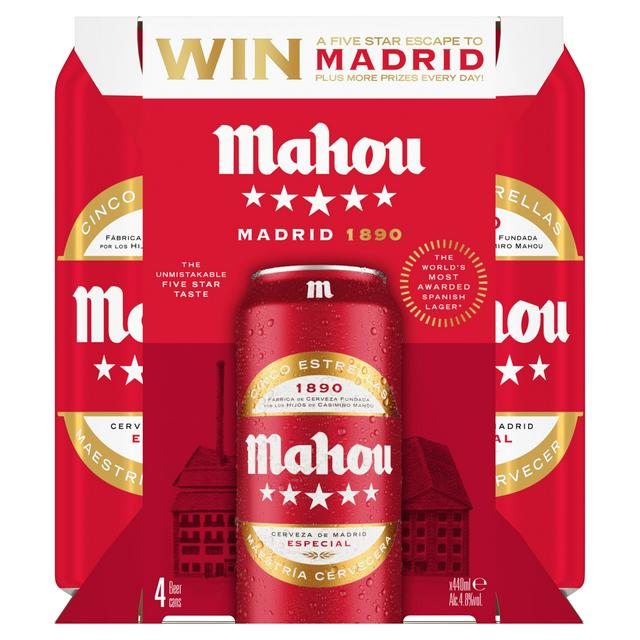 MAHOU 4X440ML | Order Today | Derry | Gees Wine Shop